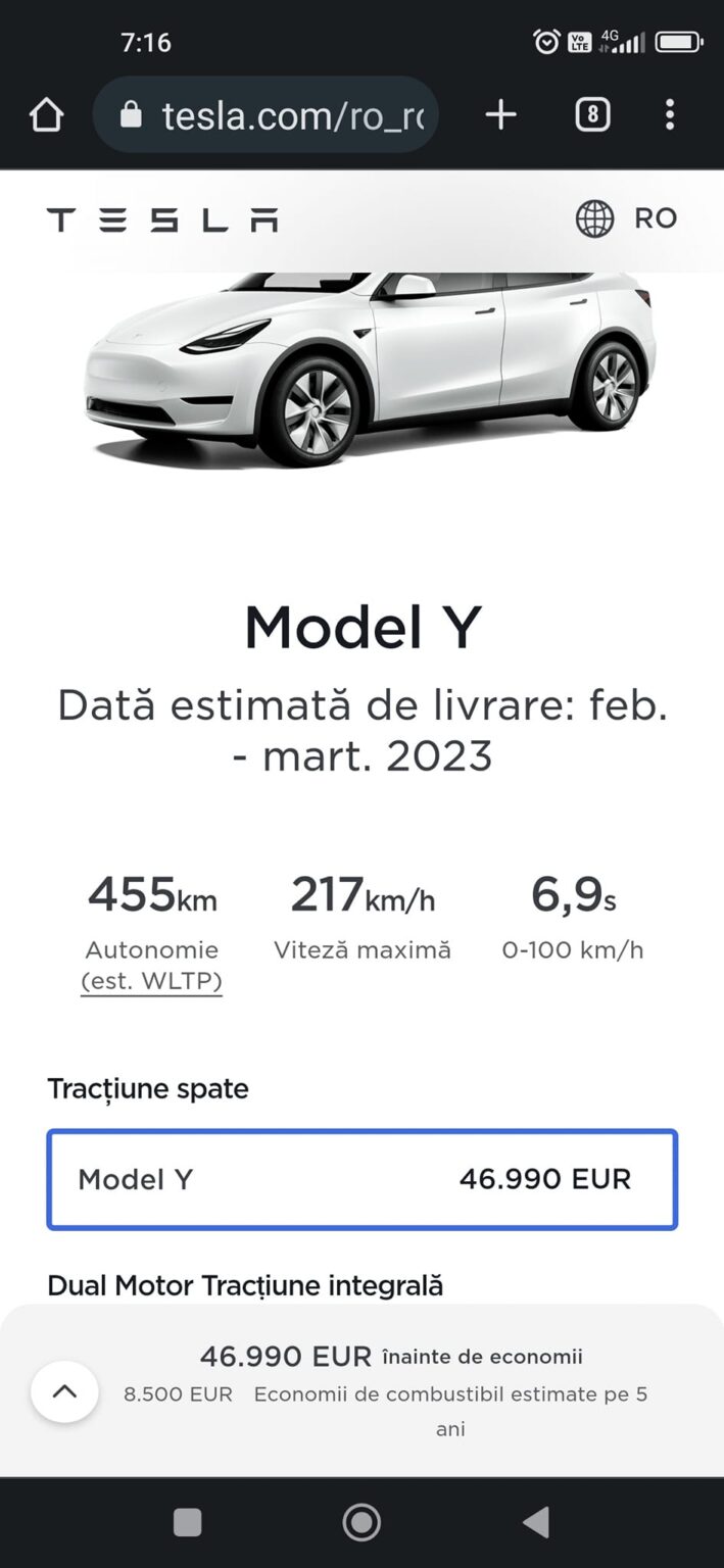 Tesla reduce prețul mașinilor și în România! Tesla Model Y cu 13.000 ...